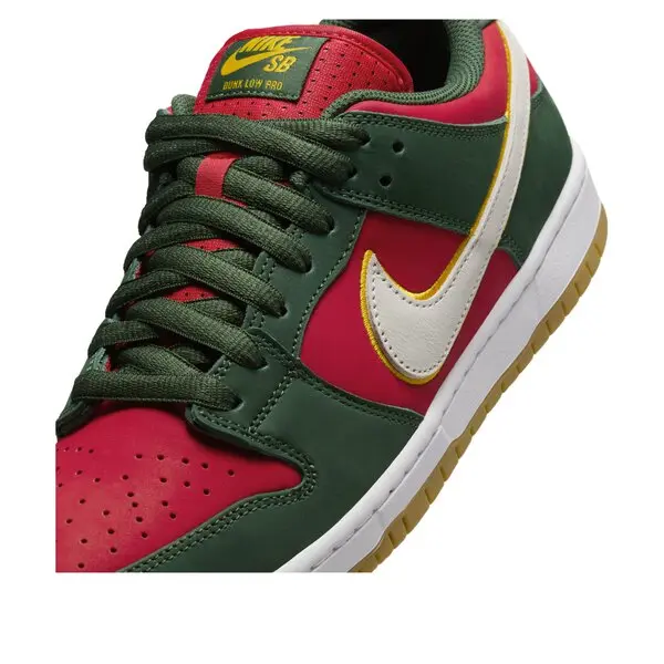 Nike Dunk Low "seattle Supersonics" Sneakers - Fir/white/university Gold