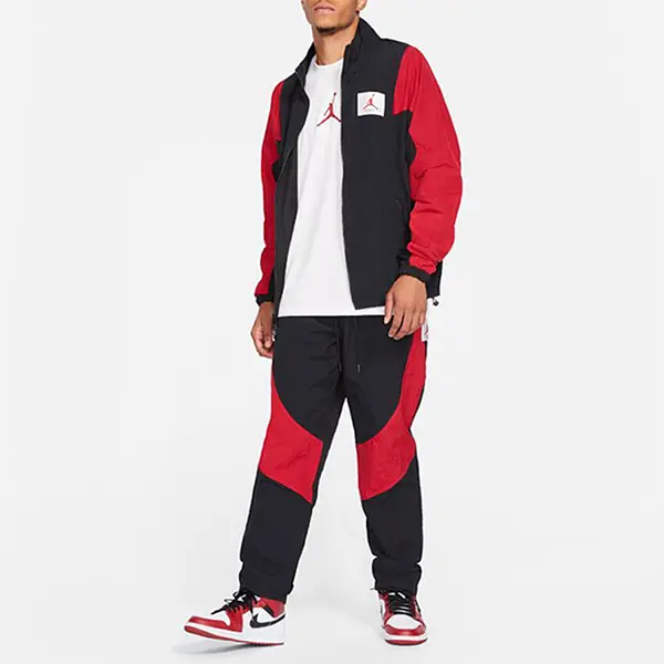 JORDAN Jumpman Casual Crew-neck Short Sleeve Sports White - White/red