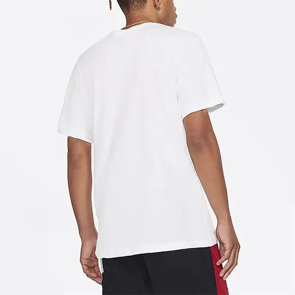 JORDAN Jumpman Casual Crew-neck Short Sleeve Sports White - White/red