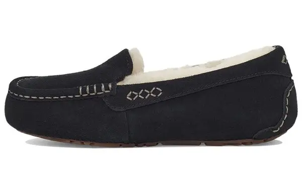 UGG Ansley Suede Slippers - Black