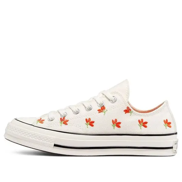 CONVERSE Chuck 70 Low Embroidered Garden Party - Creamwhite/red