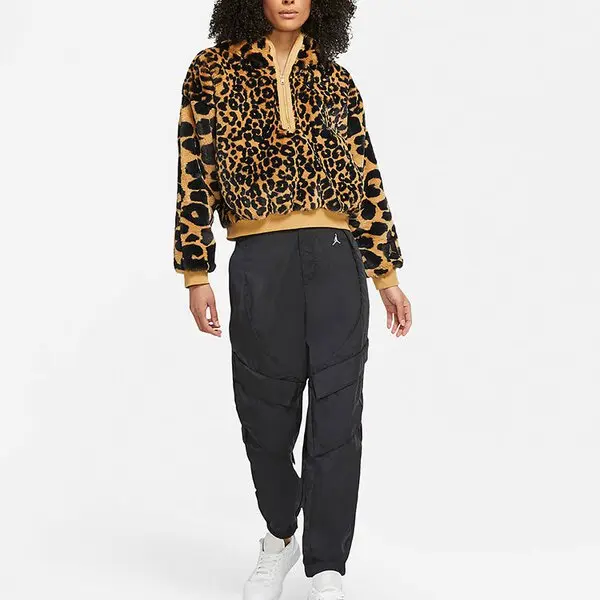 JORDAN Animal Print Fleece Hoodie