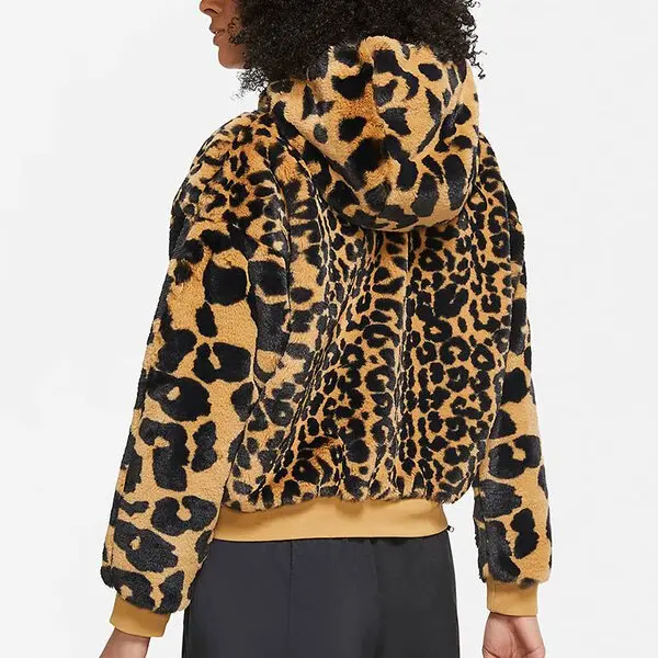 JORDAN Animal Print Fleece Hoodie