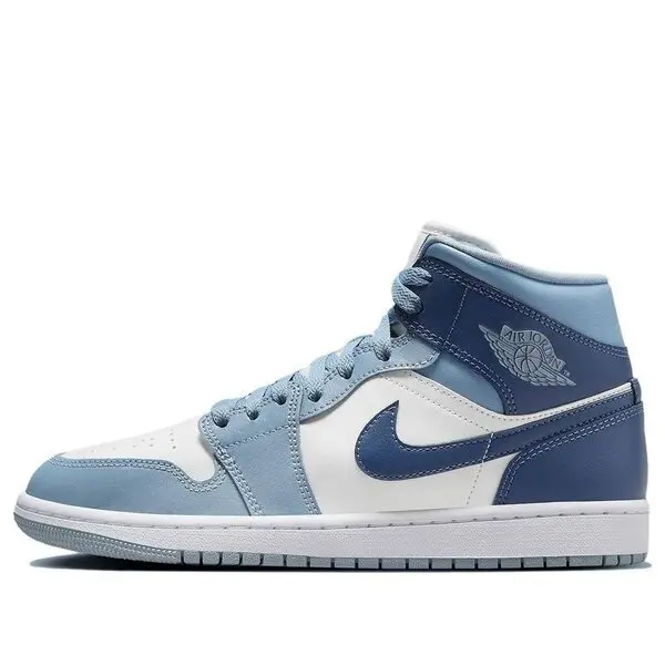 JORDAN Air 1 Mid Two-tone Blue Sneakers - Blue/white