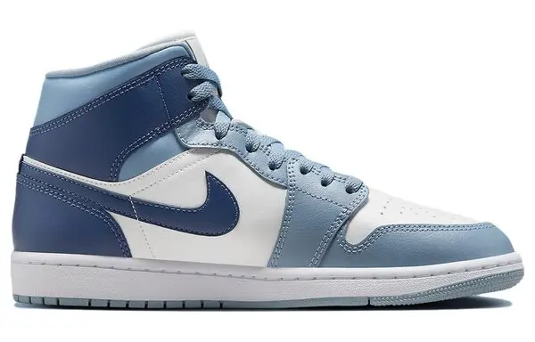 JORDAN Air 1 Mid Two-tone Blue Sneakers - Blue/white
