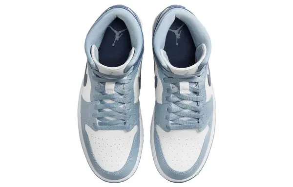 JORDAN Air 1 Mid Two-tone Blue Sneakers - Blue/white