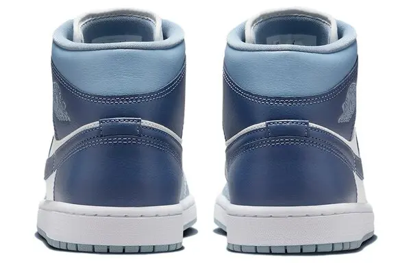 JORDAN Air 1 Mid Two-tone Blue Sneakers - Blue/white