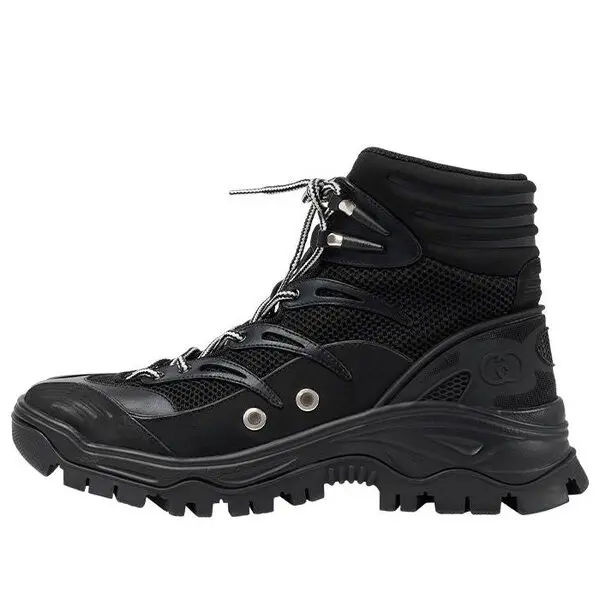 Gucci Lace Up Boot - Black