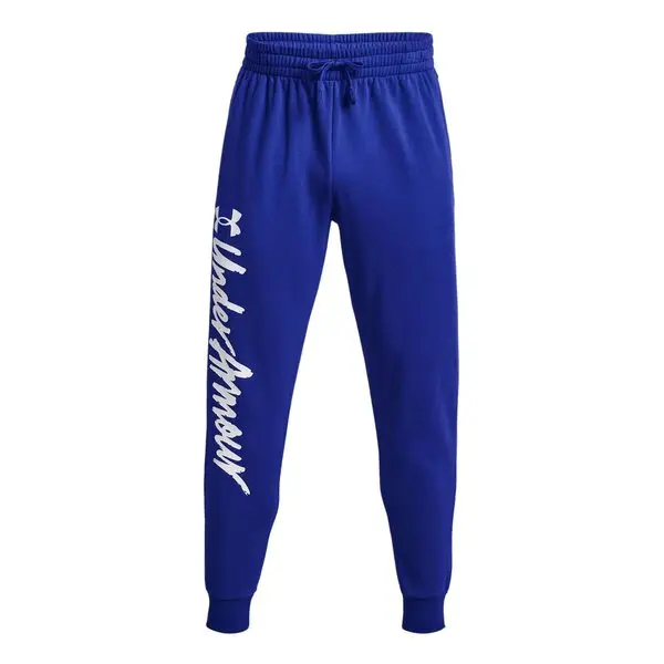 Under Armour Rival Fleece Graphic Pants 'blue - Blue/white