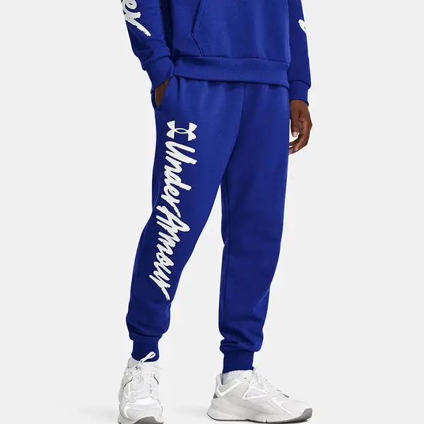 Under Armour Rival Fleece Graphic Pants 'blue