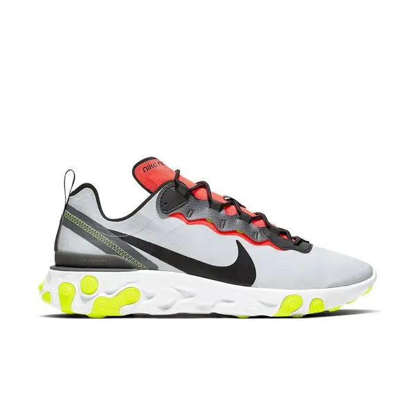 Nike React Element 55 Se "platinum Crimson - Gray/black/red