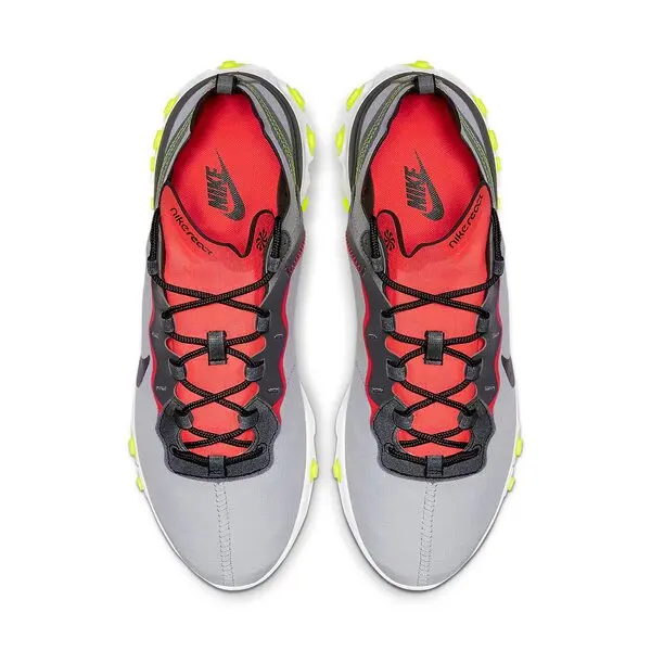 Nike React Element 55 Se "platinum Crimson - Gray/black/red