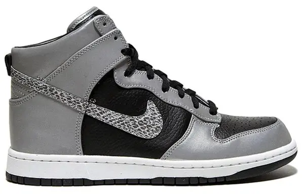 Nike Dunk High Top Sneakers - White/black-reflect Silver