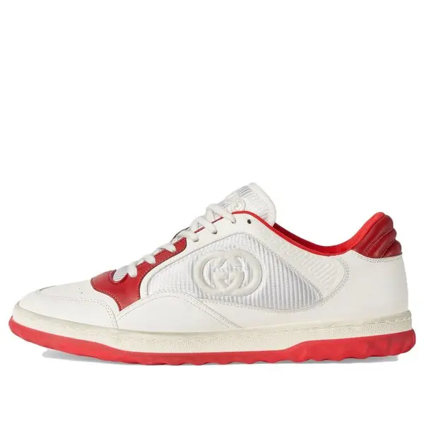 Gucci Mac80 Embroidered Sneakers - Off White/red