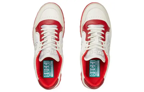 Gucci Mac80 Embroidered Sneakers - Off White/red