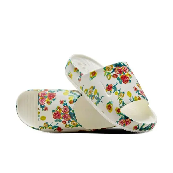 Nike Calm Slides "floral - Sail/sail
