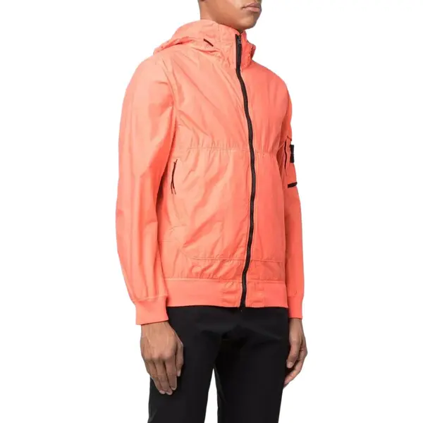 Stone Island Hooded Jacket - Orange