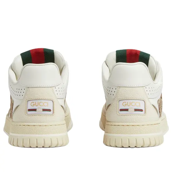 Gucci Re-web Gg Canvas Sneakers - Beige/ebony