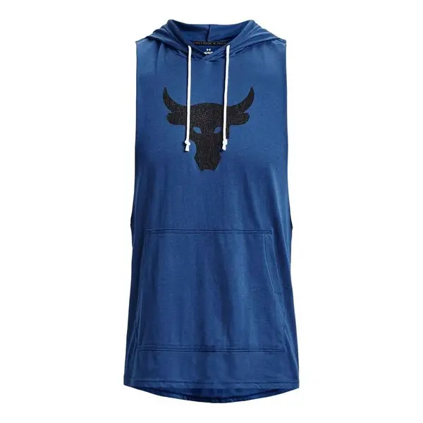 Under Armour Project Rock Sleeveless Hoodie - Blue/black