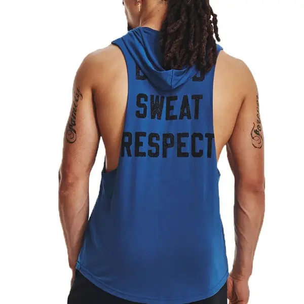 Under Armour Project Rock Sleeveless Hoodie - Blue/black