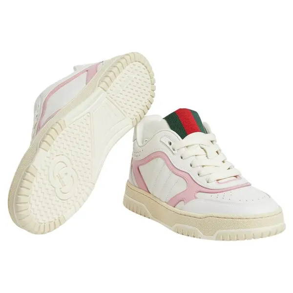 Gucci Re-web Sneakers - White/pink