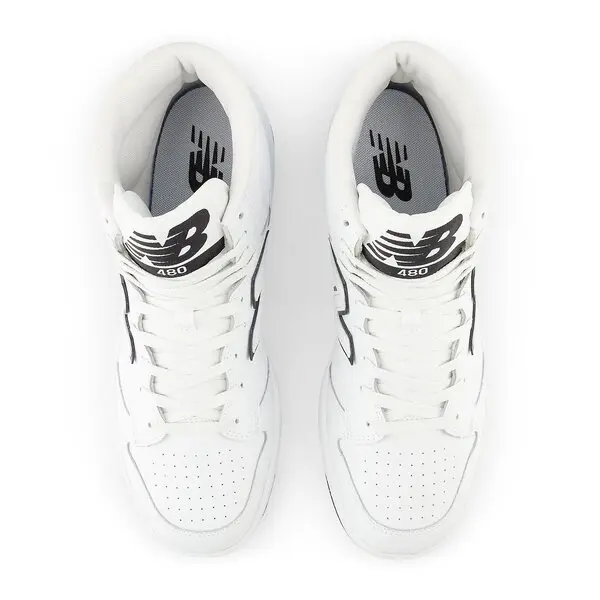 NEW BALANCE 480 High Top Sneakers - White/black
