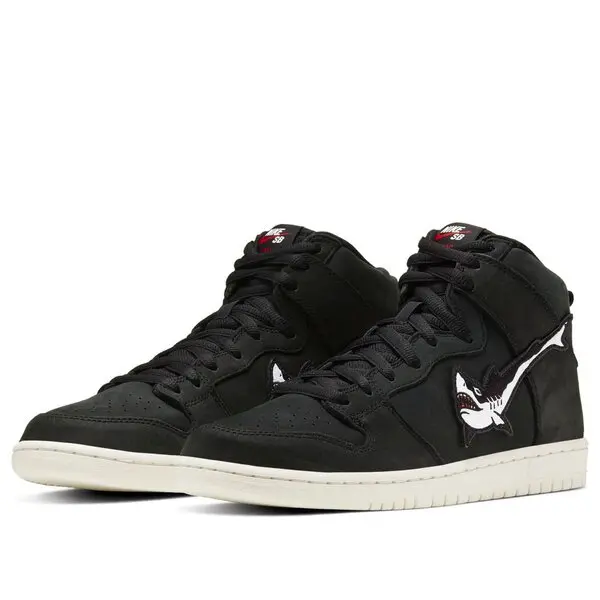 Nike Dunk High "orange Label" Oskar Rozenberg Shark Patch - Black
