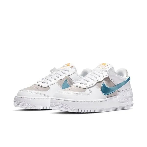 Nike Force 1 Shadow Sneakers - Whitegrayblue