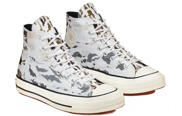 CONVERSE Chuck 70 Hi Camouflage Sneakers - White