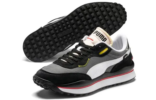 PUMA Style Rider Play On "black Castle Rock - Black/white/castlerock