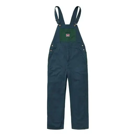 Supreme Fw19 Week 3 X Ben Davis Overalls Crossover Green Contrasting Colors Pants - Blue