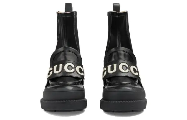 Gucci Ornella Leather Ankle Boots