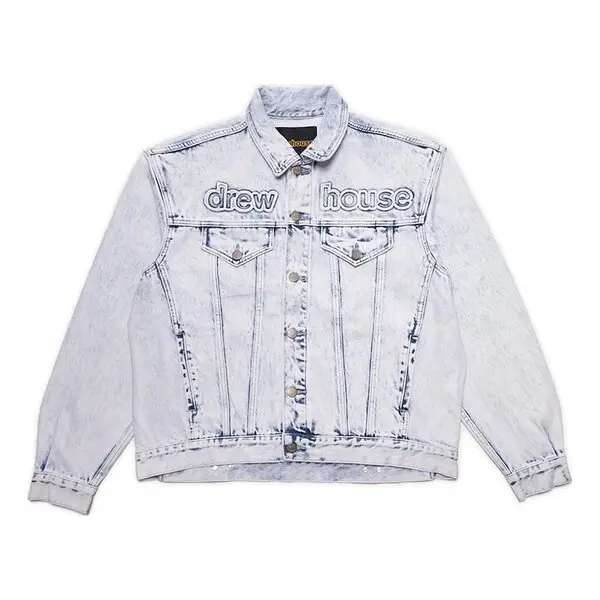 Drew House Oversized Mascot Trucker Jacket - Light Blue
