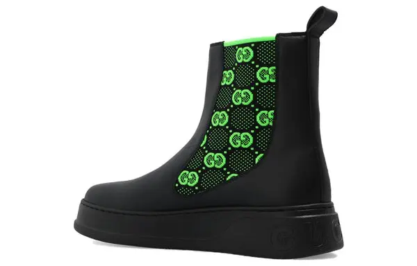 Gucci Gg Leather Ankle Boots