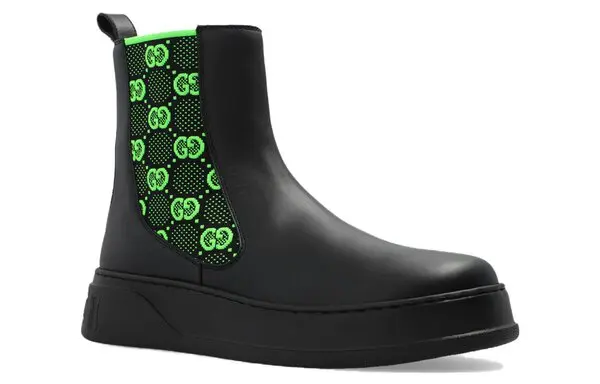 Gucci Gg Leather Ankle Boots