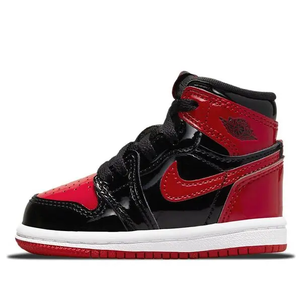 JORDAN 1 Retro High Og Patent Bred Sneakers - Black/white/varsity Red