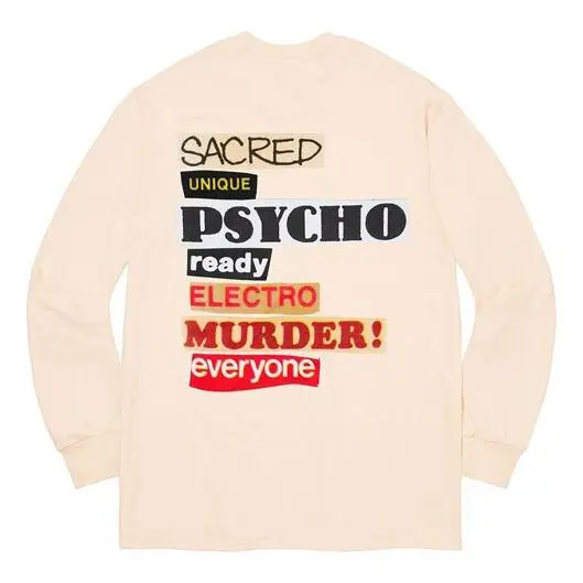 Supreme Ss20 Week 1 Sacred Unique Ls Tee - Creamyellow