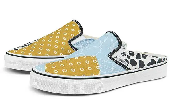 VANS Classic Slip-on Mule "pattern Mix Multi - Blue/yellow/white