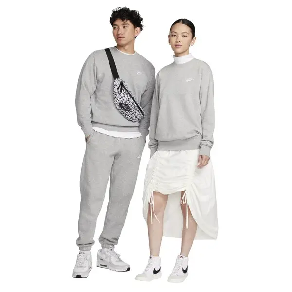 Nike Club French Terry Crew - Grey
