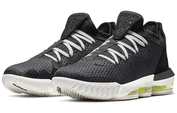 Nike Lebron 16 Low "black Python" Sneakers - Black/summit White-volt Glow