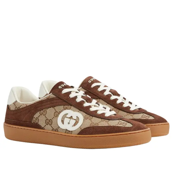 Gucci G75 Suede Sneakers - Dark Brown