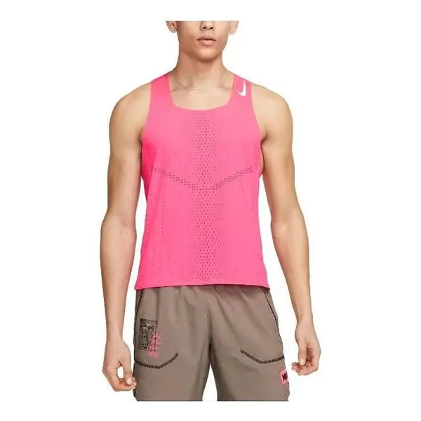 Nike Dri-fit Adv Aeroswift Racing Running Singlet - Pink