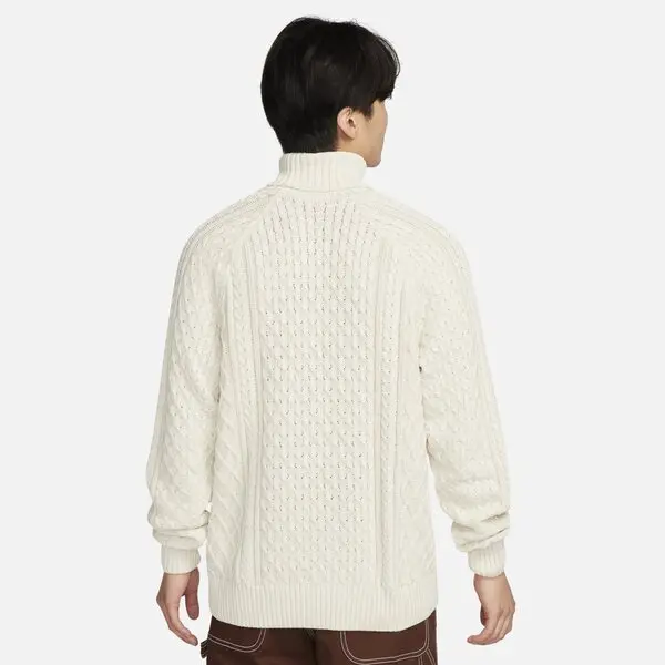 Nike Cable Knit Turtleneck Sweater - Beige