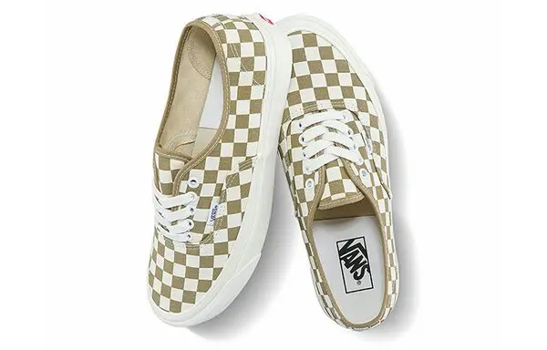 VANS Style 44 Low Top Skate Shoes - Brown/white