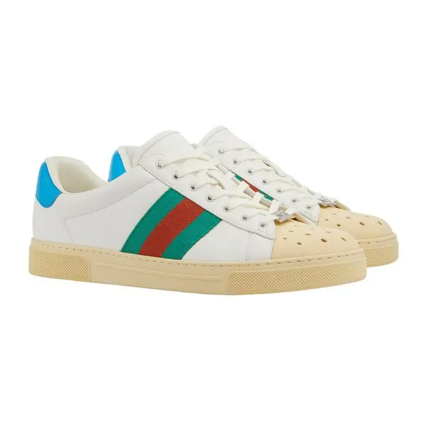 Gucci Ace Leather Sneakers - White