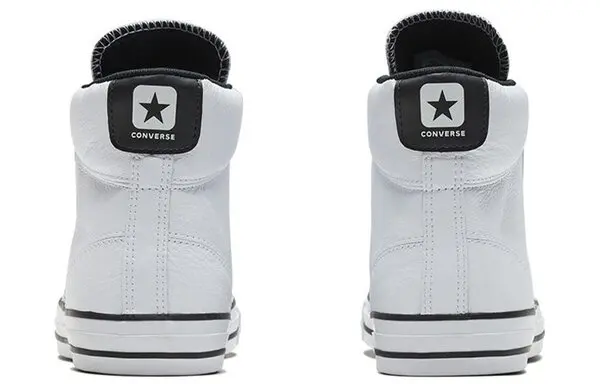 CONVERSE Star Player Leather High Top Sneakers - White/black