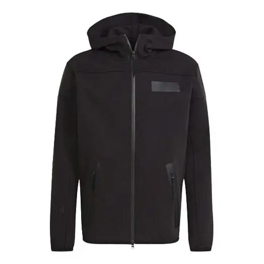 Adidas Hooded Zip-up Track Jacket - Black