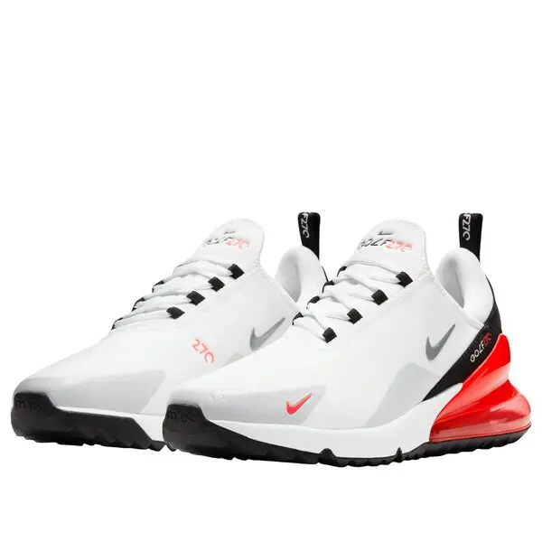 Nike Max 270 Golf Sneakers - White/black/red
