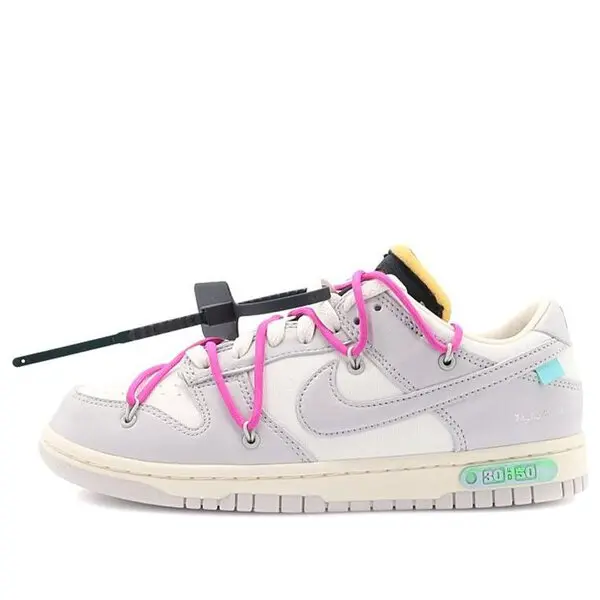 Nike Off-white X Dunk Low 'lot 30 Of 50' Sneakers - Gray/white