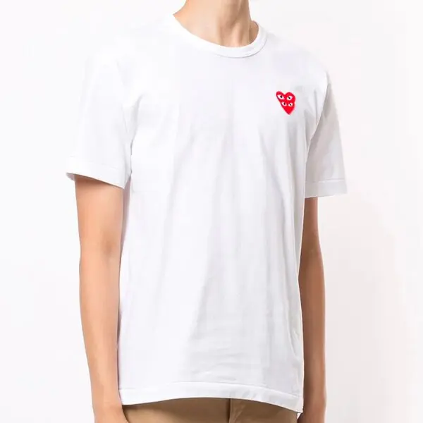Play Comme Des Garcon Basic T-shirt Red Family Heart